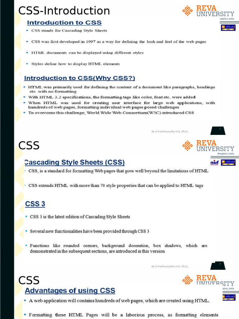 CSS-1 Introduction | PDF