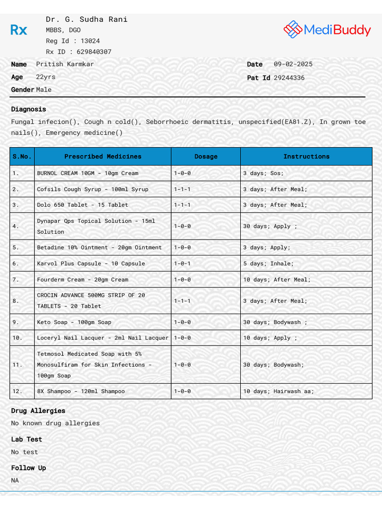 Medibuddy Prescription | PDF