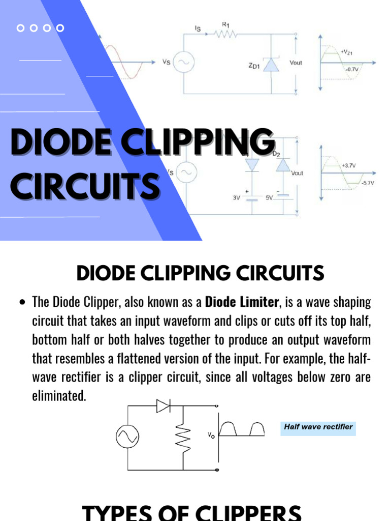 Diode Clipping Circuit Overview | PDF | Diode | Rectifier