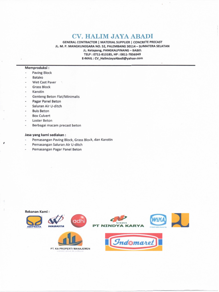 Brosur Hja Precast | PDF | Civil Engineering