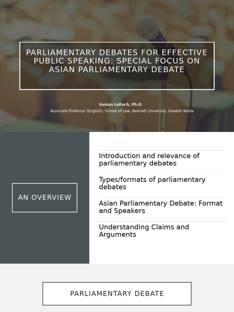 Parliamentary Debate | PDF | Argument | Reason