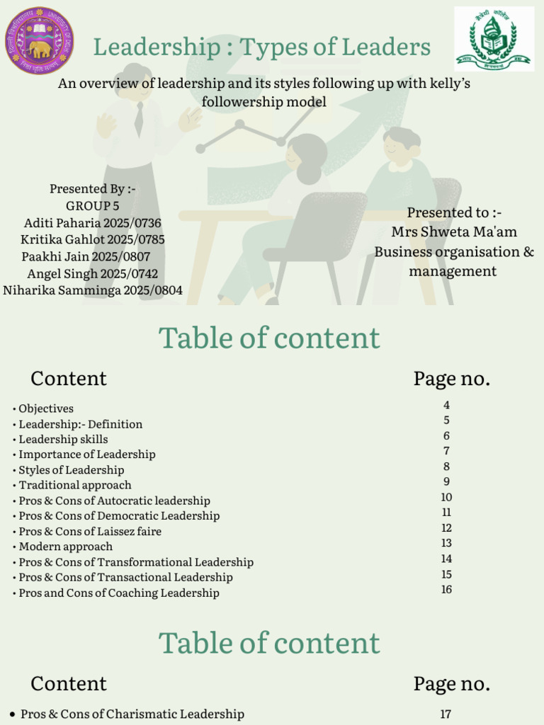 Leadership Styles and Followership Models | PDF | Leadership ...