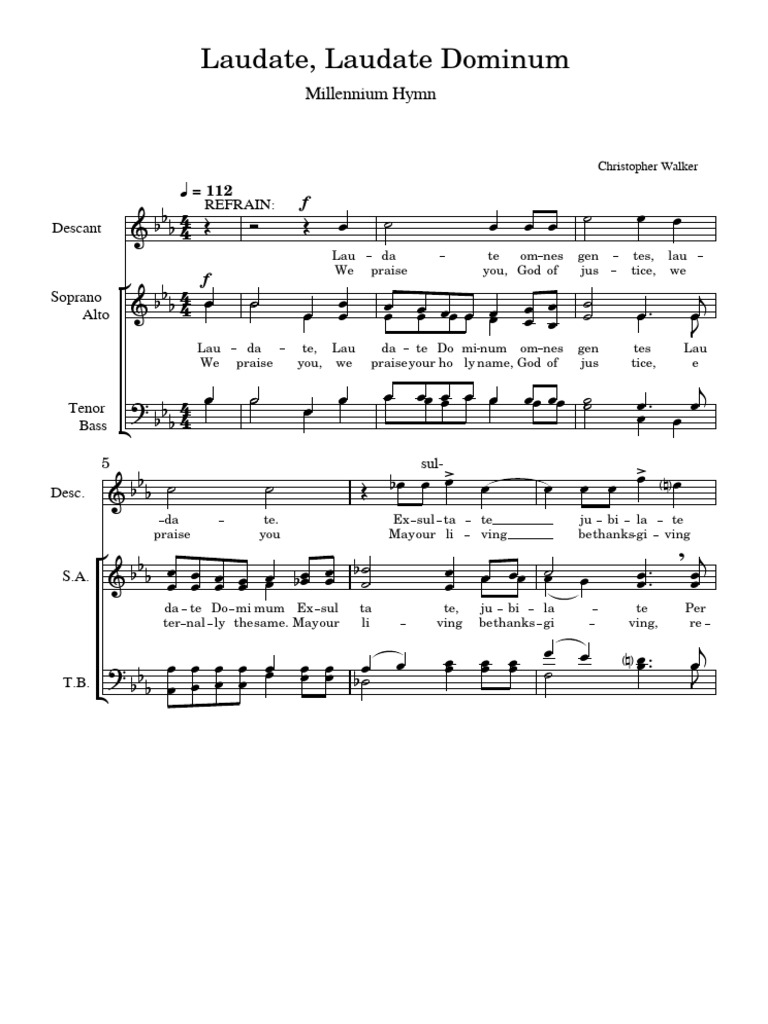 Laudate Dominum by Christopher Walker | PDF