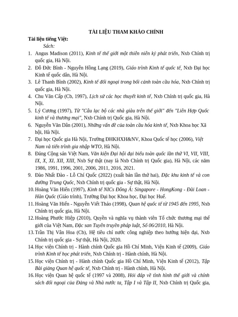 Tai Lieu Tham Khao Hoc Phan | PDF