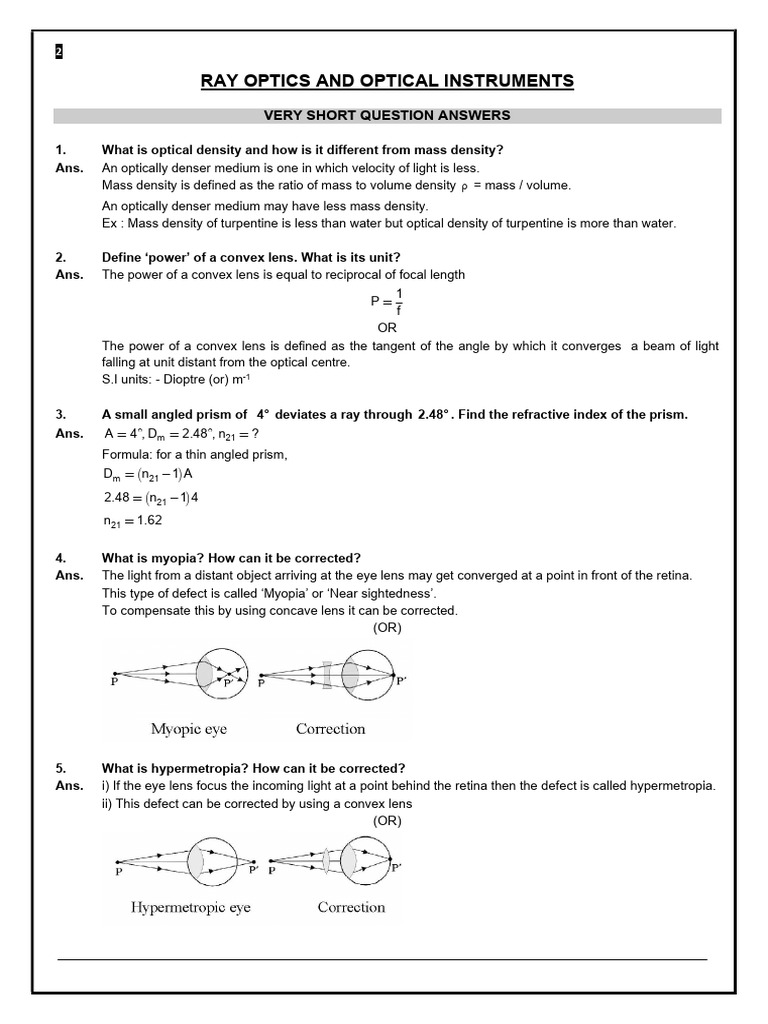 SR Physics Ipe Study Material | PDF | Diffraction | Angular Resolution