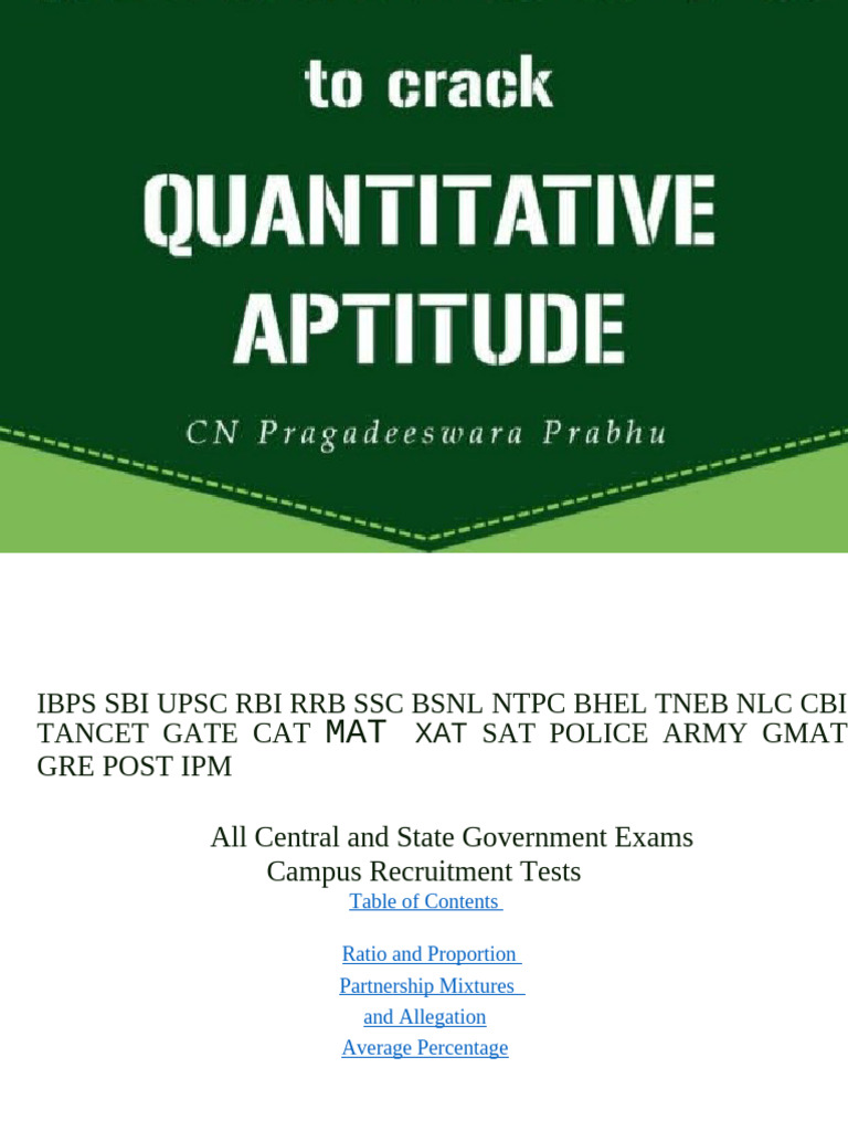 100 Aptitude Trick (102pgs) S | PDF | Percentage | Speed
