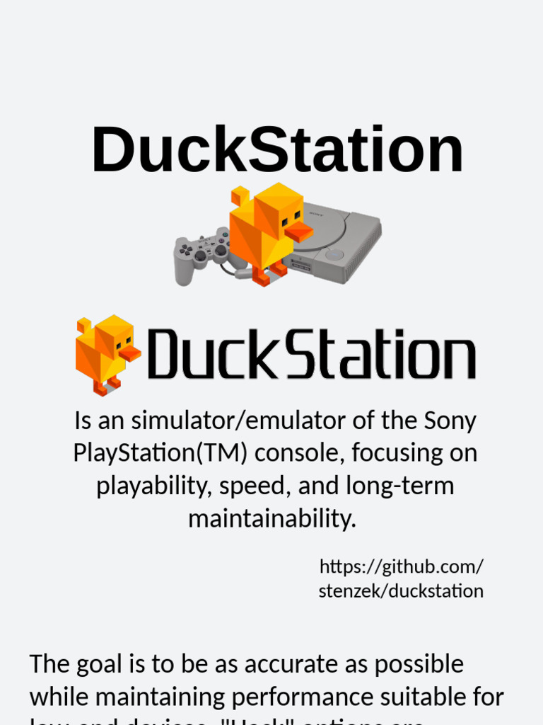 DuckStation: PS1 Emulator Guide | PDF | Interoperability | Gaming