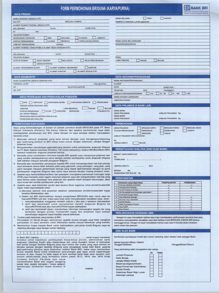 Form Pengajuan | PDF