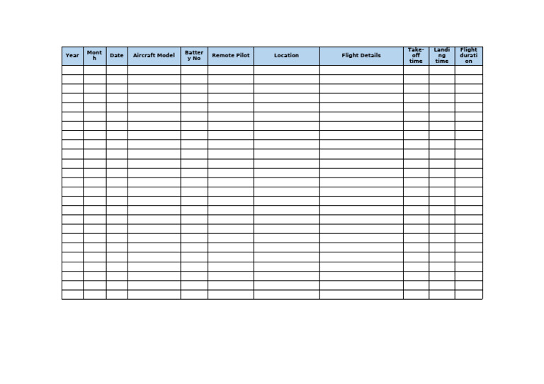 6x2OAzNZRiiV3NzVGV84 Flight Log | PDF
