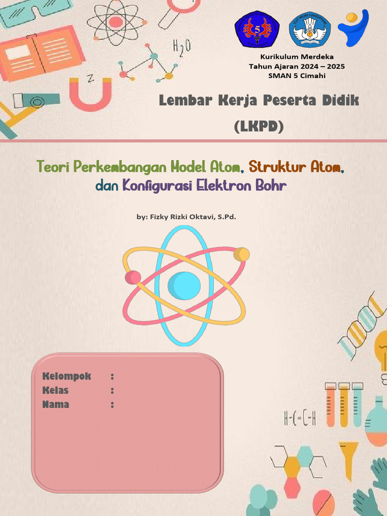 LKPD - Teori Perkembangan Model Atom-Struktur Atom - Fizky - 2024 | PDF