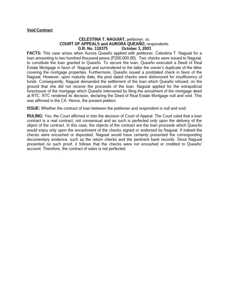 14 Paduga - Void Contract & Estoppel | PDF | Estoppel | Complaint