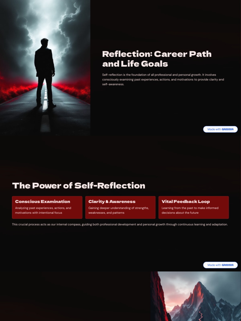 Self-Reflection for Career Growth | PDF | Goal | Personal Development