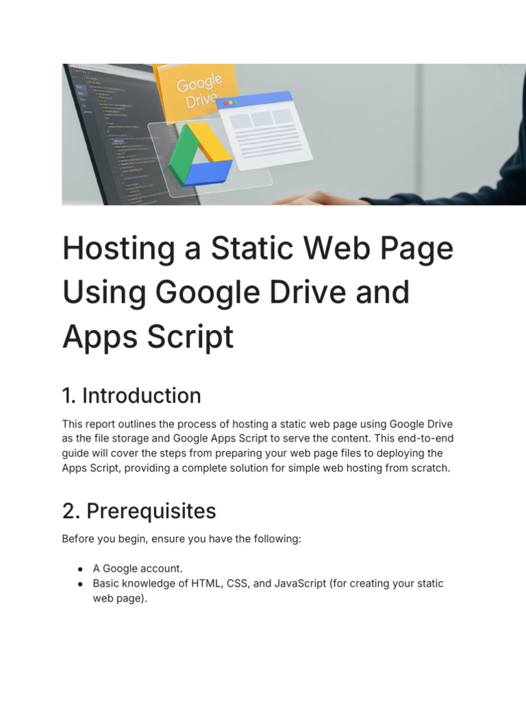 Host Static Web Page with Google Drive | PDF | Computer File | Web Page