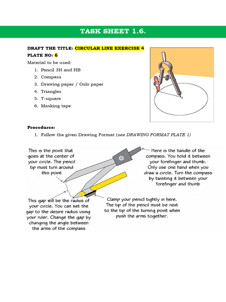 Task Sheet 1.6.-Circular Line Exercise 4 | PDF
