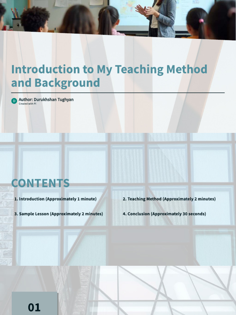 Teaching Method and Sample Lesson Overview | PDF | Teaching Method ...