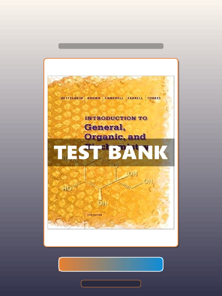 Introduction To General Organic and Biochemistry 11th Edition ...