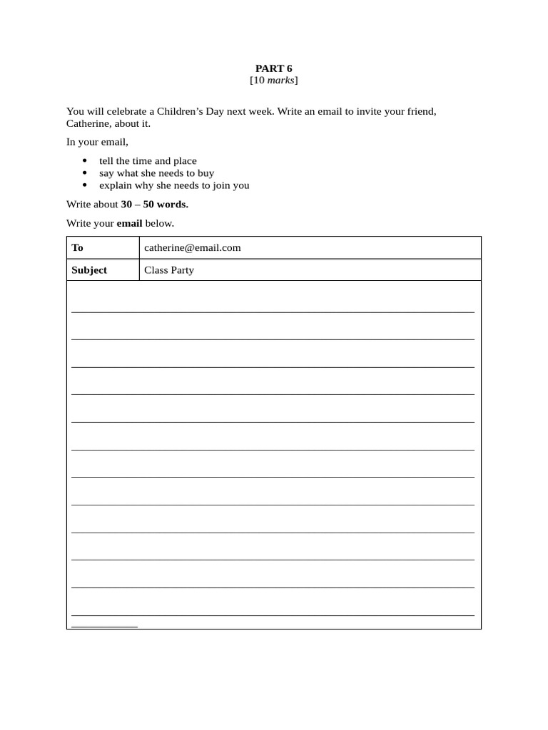Children's Day and School Trip Emails | PDF