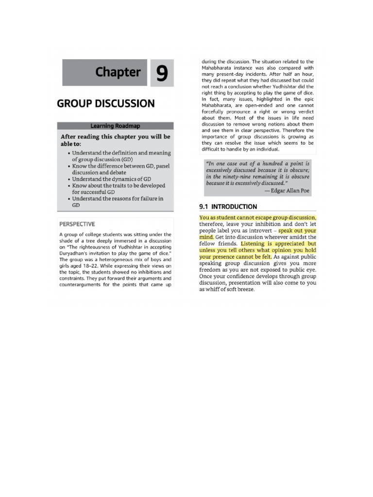 Group Discussion | PDF