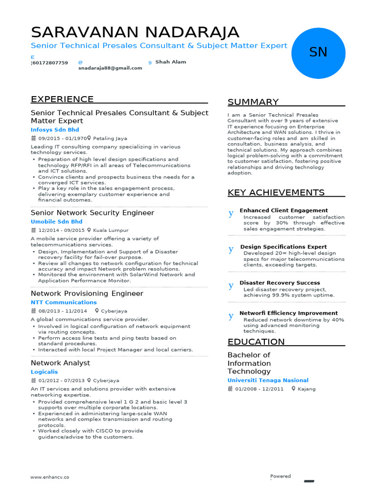 Sara Van An Nada Raja Resume | PDF | Computer Network | Routing