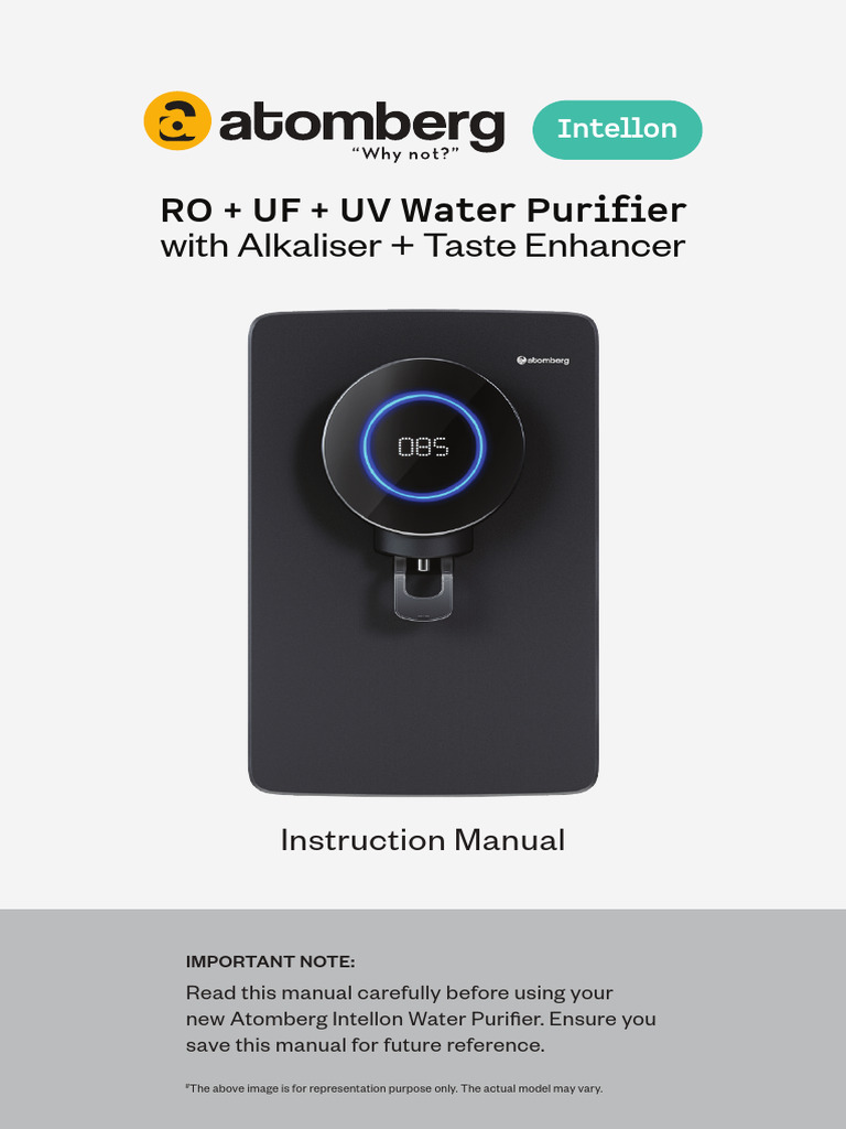 Atomberg Intellon Water Purifier Guide | PDF | Water Purification ...