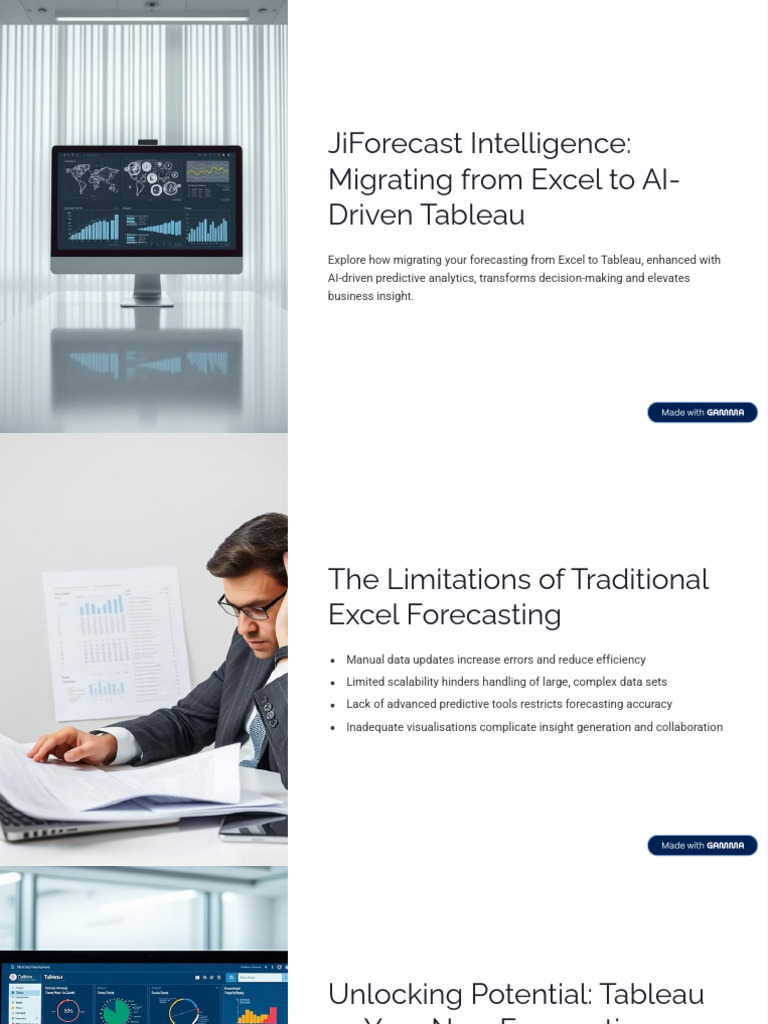 JiForecast Intelligence Migrating From Excel To AI Driven Tableau | PDF ...