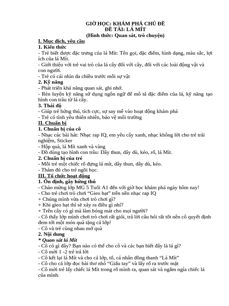 Khám Phá Lá Mít | PDF