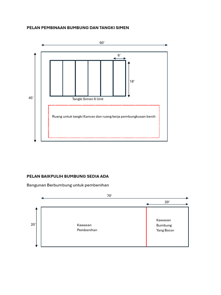 Rencana Pemulihan Bumbung dan Tangki Simen | PDF