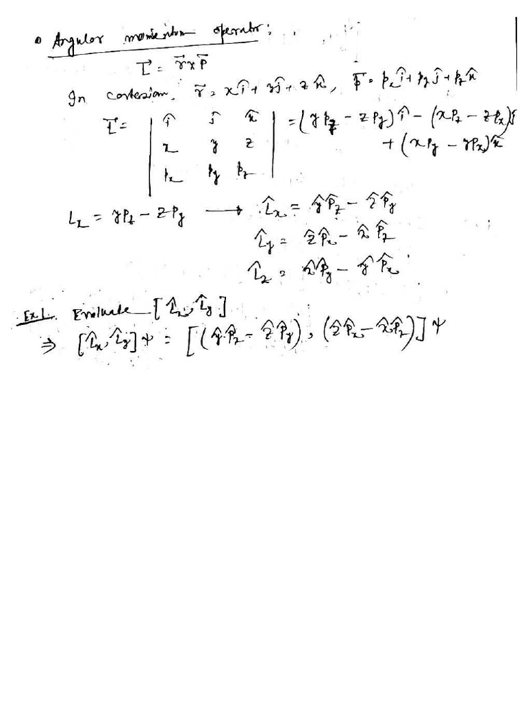 Quantum Part 8 - Operator Angular Momentum | PDF