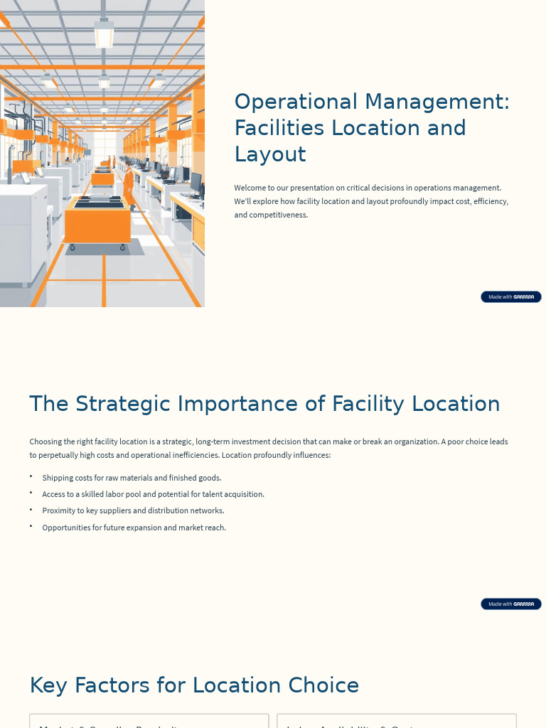 Operational Management Facilities Location and Layout | PDF | Logistics ...