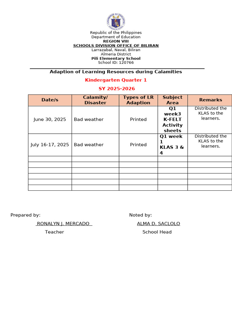 During Teachers Absence and Attendance in Mandated Seminars, Training ...