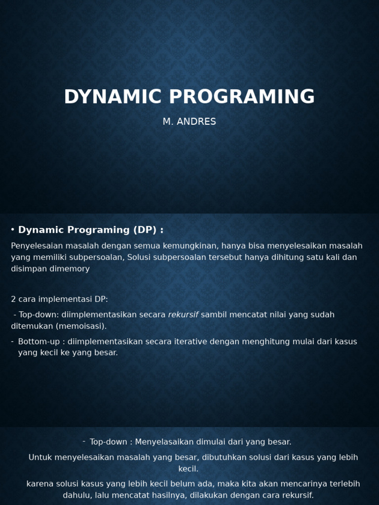 Dynamic Programing | PDF