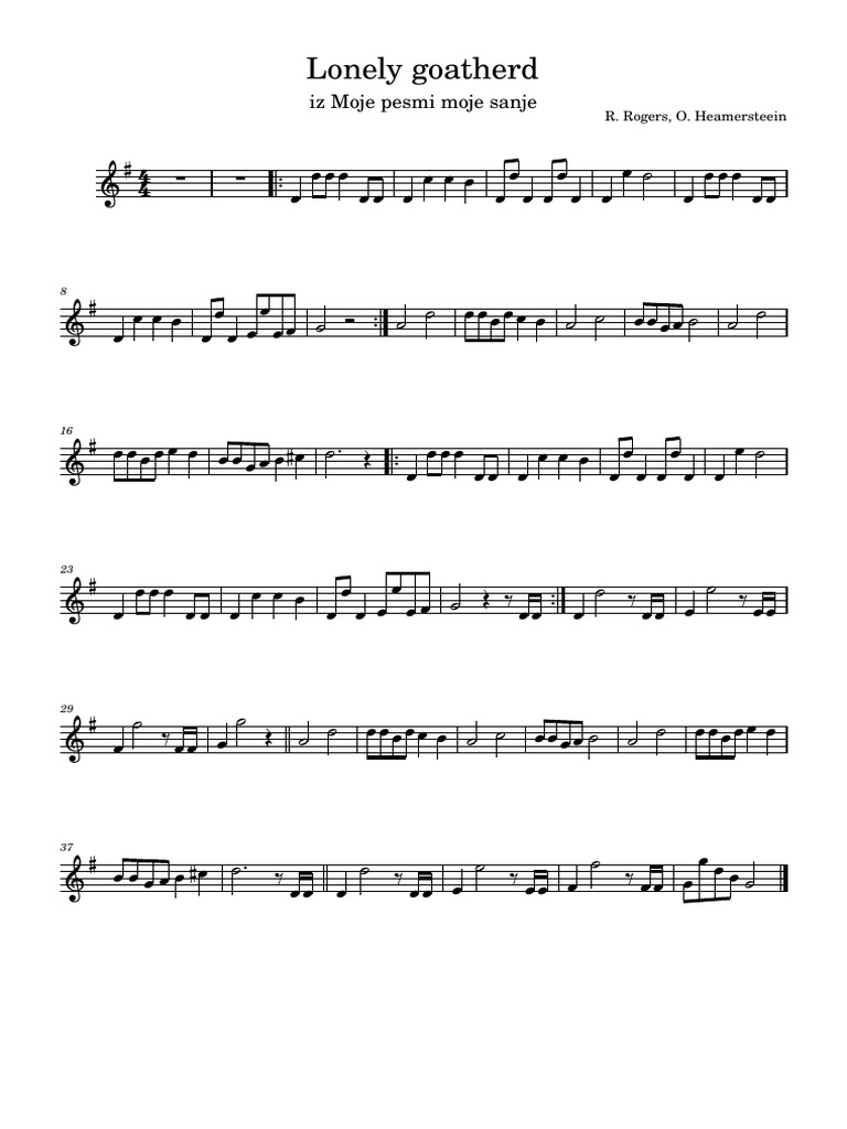 Lonely Goatherd PDF | PDF