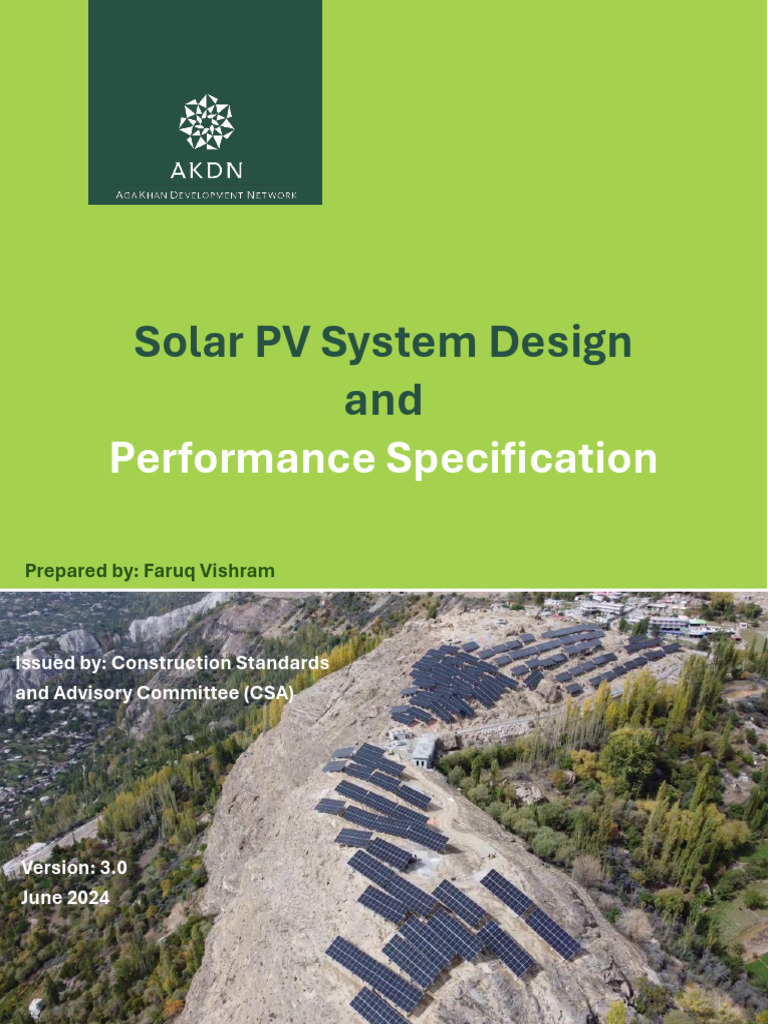Solar PV System Design Specifications | PDF | Photovoltaic System ...