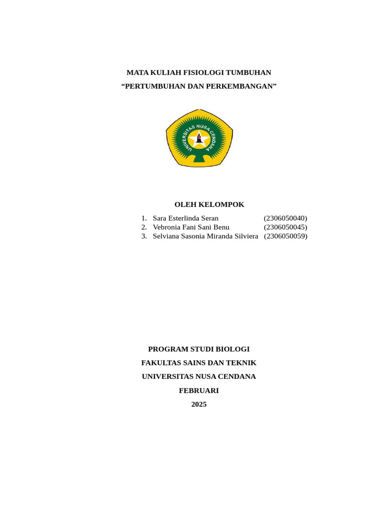 Mata Kuliah Fisiologi Tumbuhan Kel 7 Selesai | PDF