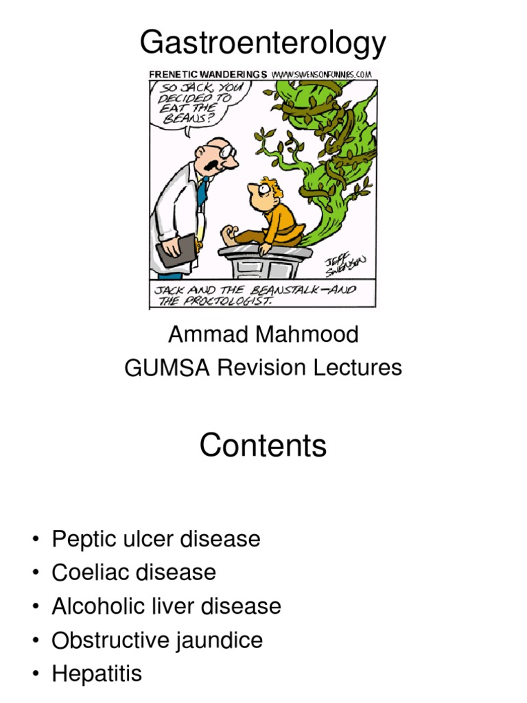 Gastroenterology: Ammad Mahmood GUMSA Revision Lectures | PDF | Peptic ...