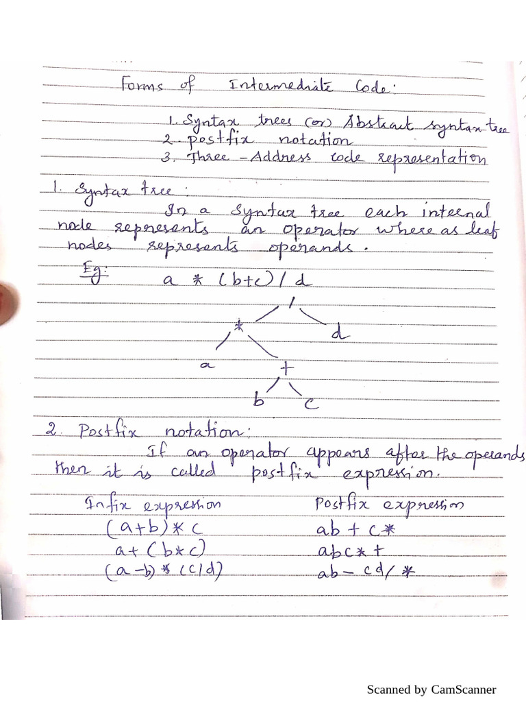 Three Address Code(TAC) | PDF
