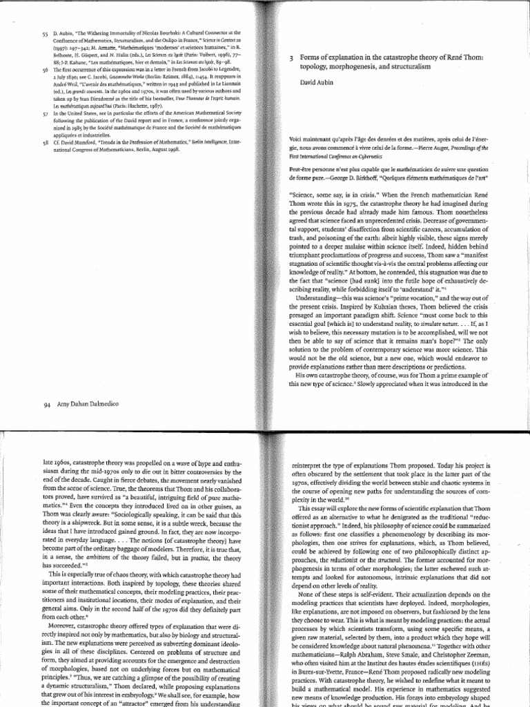 The Catastrophe Theory of Rene Thom | PDF