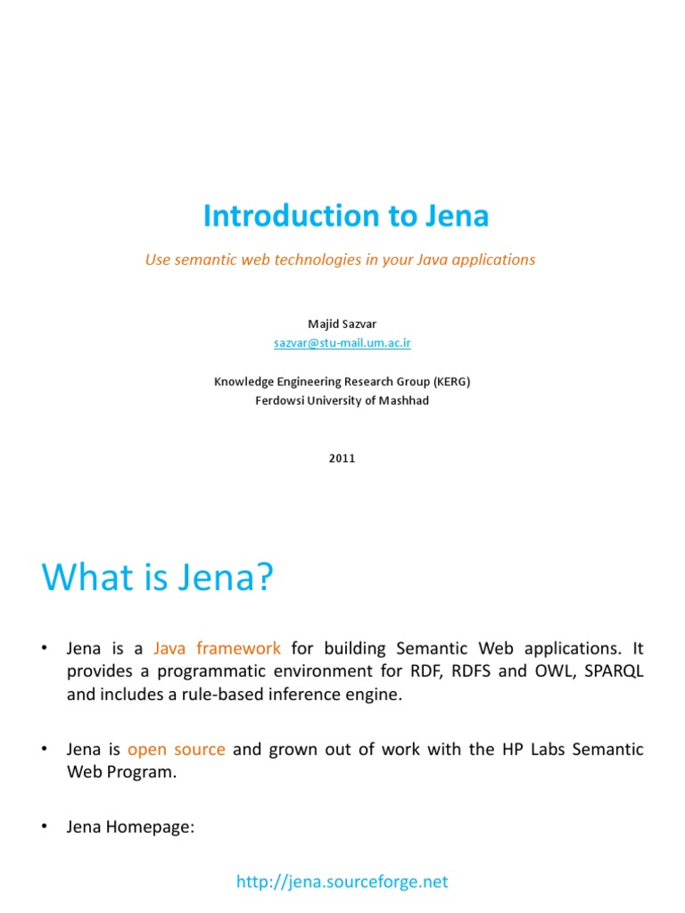 Introduction To Jena: Use Semantic Web Technologies in Your Java Applications | PDF | Resource ...