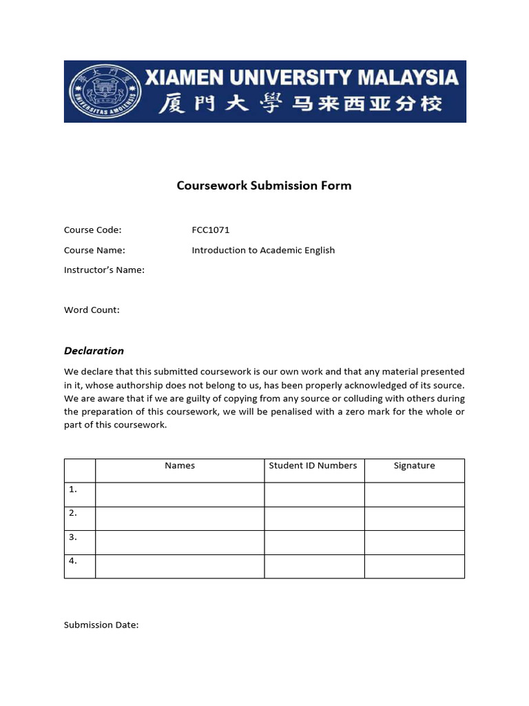 Writing Portfolio Cover Page | PDF