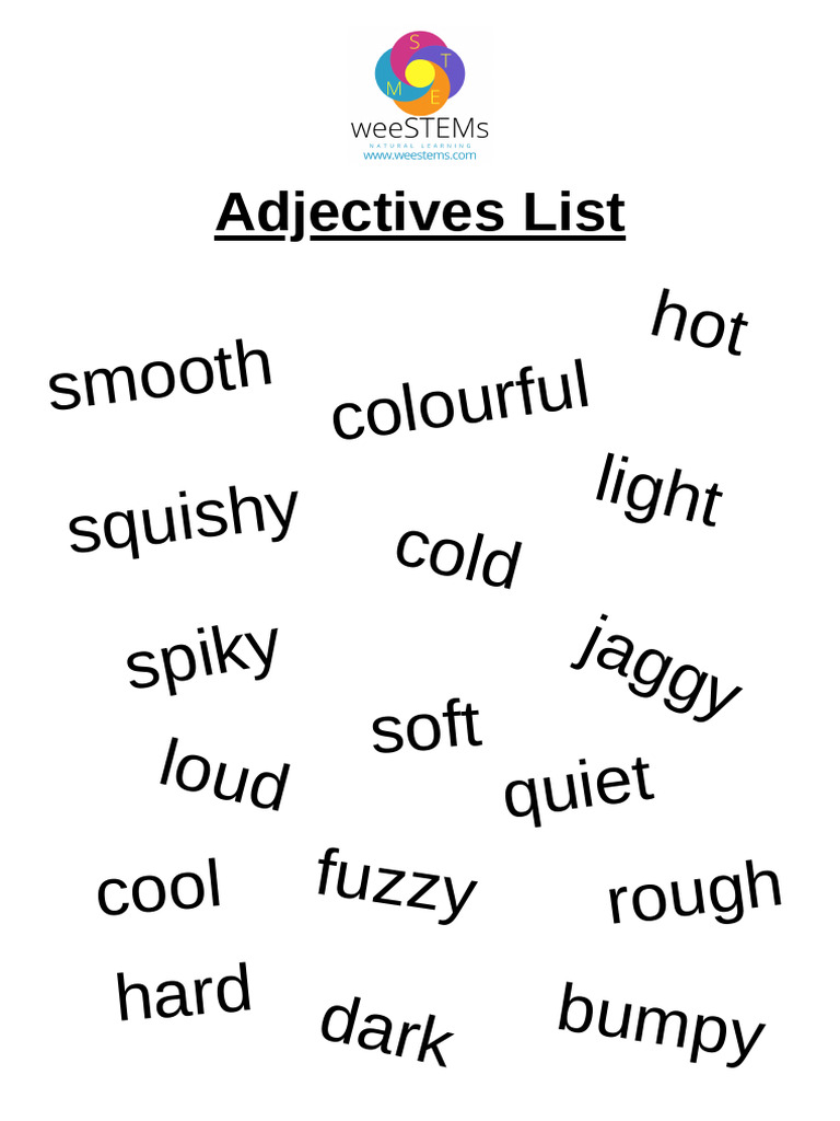 Adjectives List | PDF