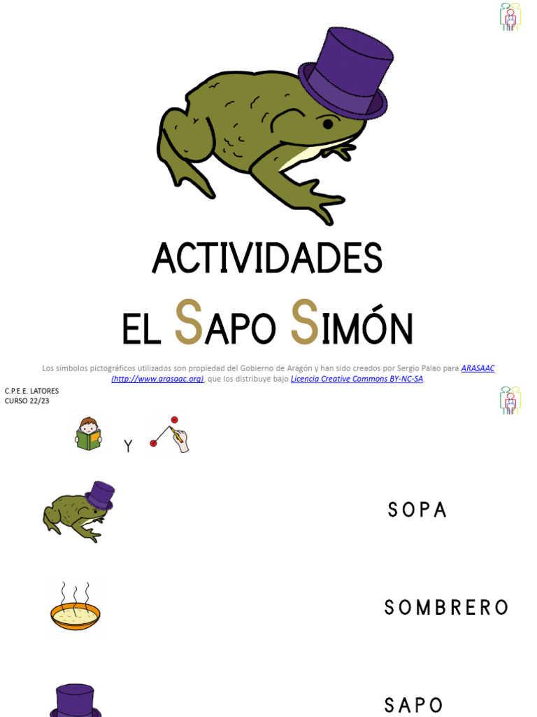 Actividades El Sapo Simón | PDF | Ley de Propiedad Intelectual ...