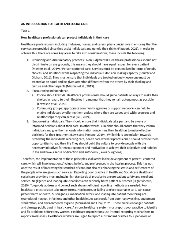 An Introduction To Health and Social Care | PDF | Health Care | Medical ...