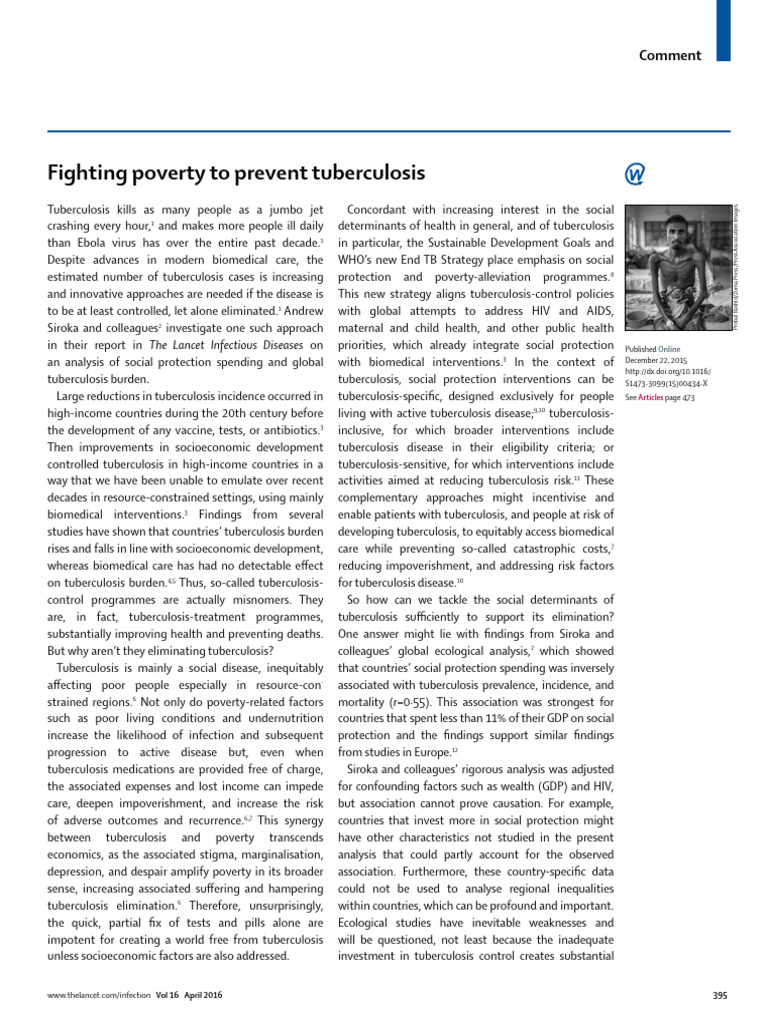 Fighting Poverty To Prevent TB | PDF | Tuberculosis | World Health ...