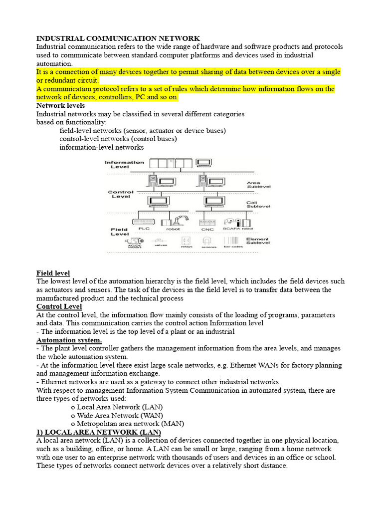 Industrial Communication | PDF | Computer Network | Transmission Medium