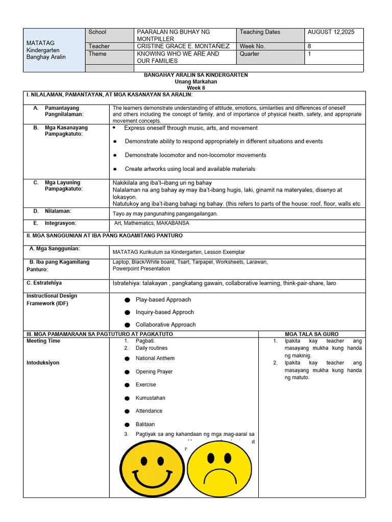 Lesson Plan - Week 8 - Day 2 | PDF