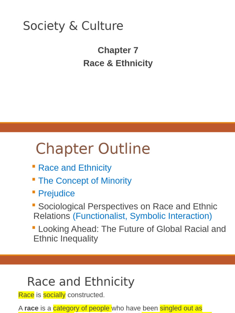 Chapter 7 Racial and Ethnic Minorities | PDF | Race (Human ...