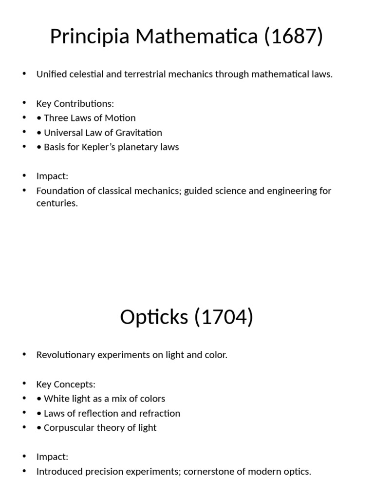 Newton Five Works Presentation | PDF