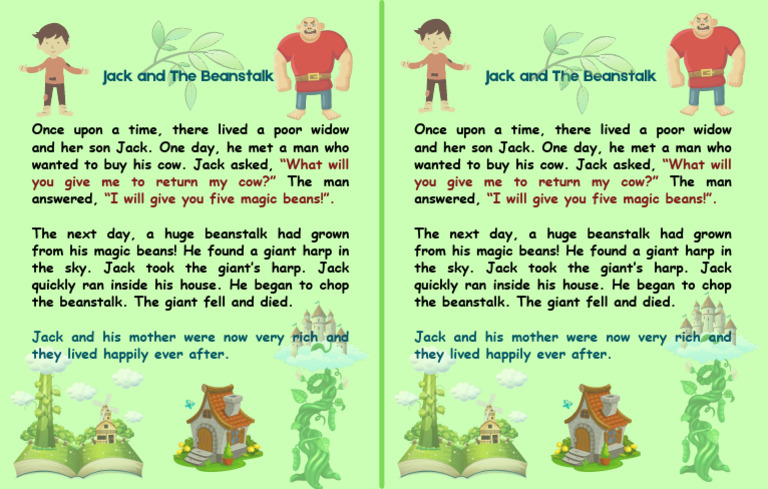 Practice, Jack & The Beanstalk | PDF