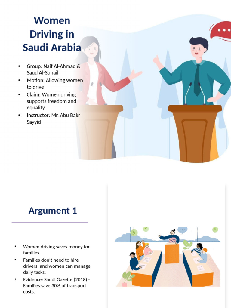 Women Driving in Saudi Arabia Presentation | PDF