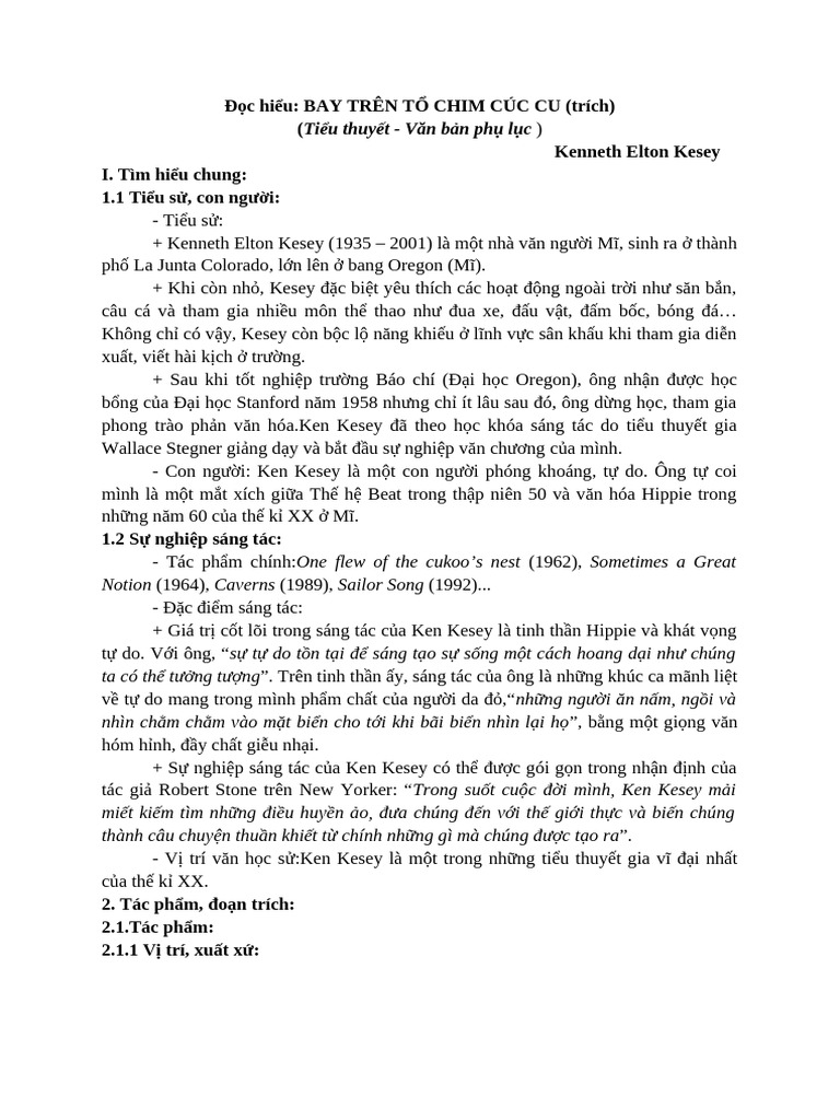 Bay Trên Tổ Chim Cúc Cu | PDF